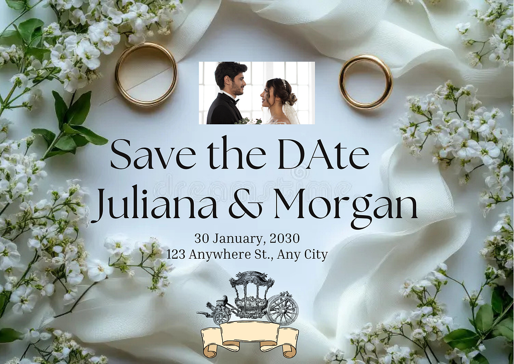 Luxury Beige & Gold Save The Date Wedding Invitation | Editable by ...