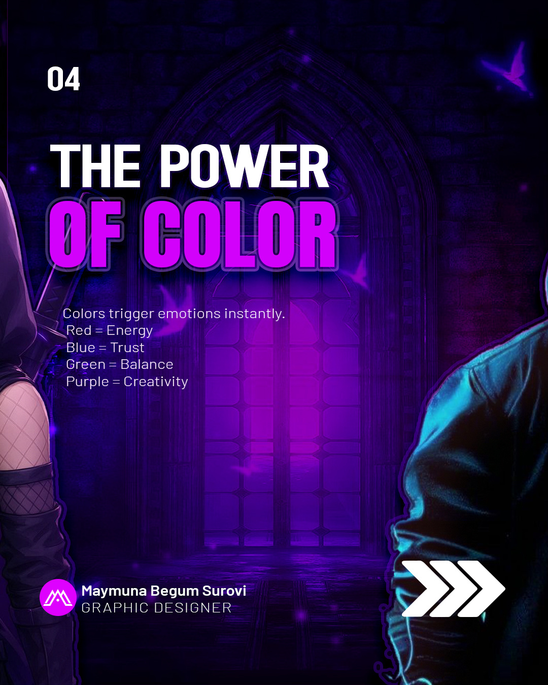 Carousel post with bold typography and brand colors by Maymuna Begum ...