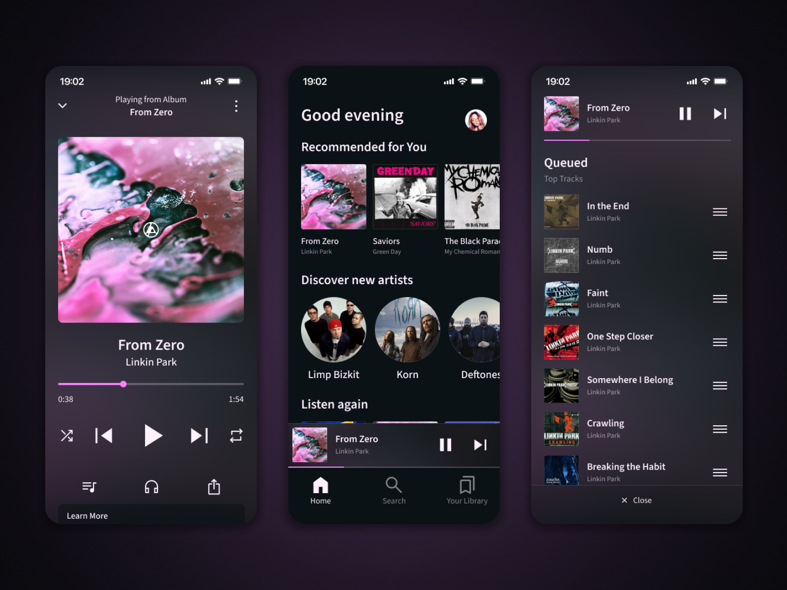 BeatDrop - Music Player App UI Design by Ana Falcetta on Dribbble