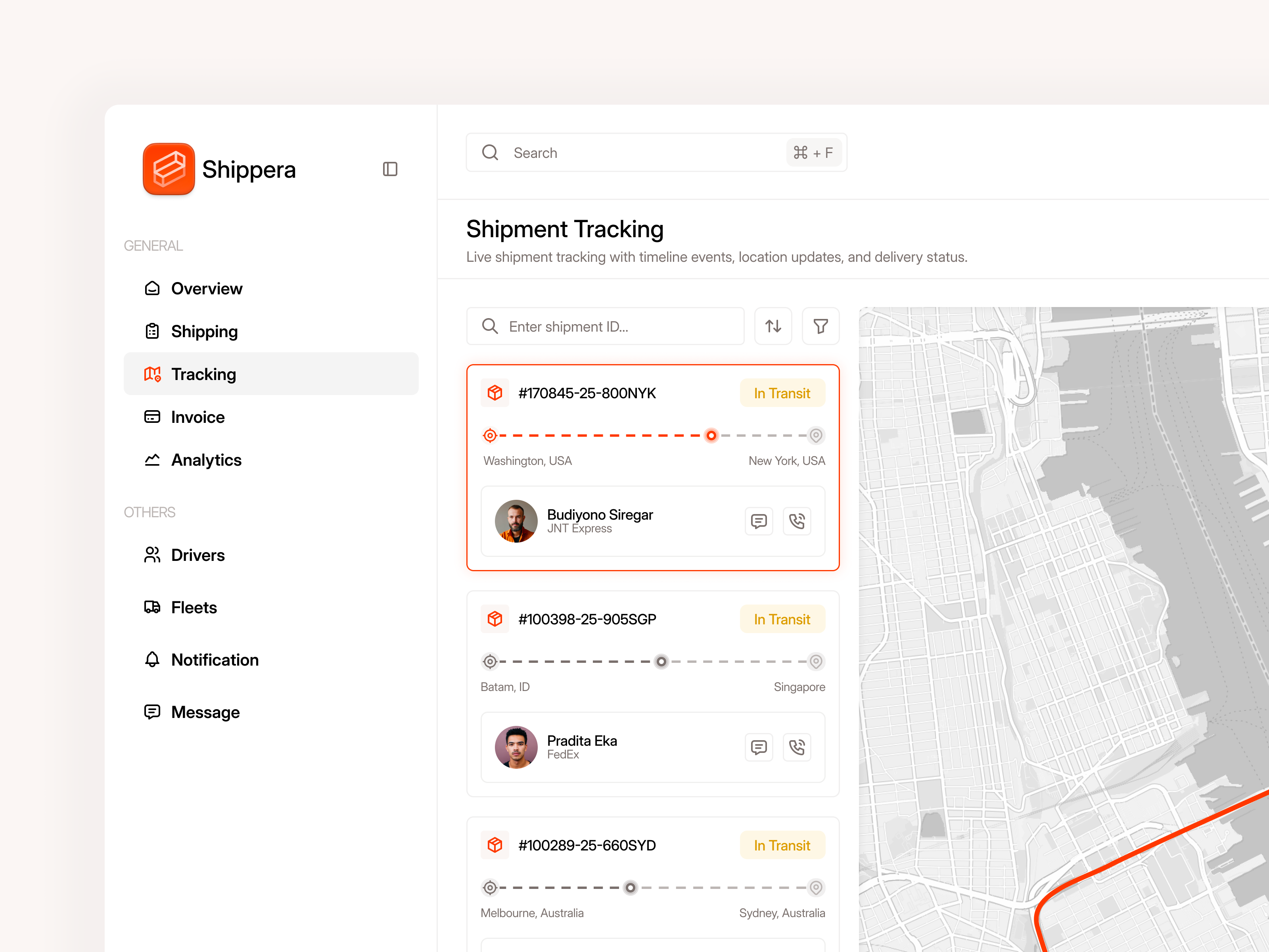 Shipment Tracking Dashboard by Pickolab Studio on Dribbble
