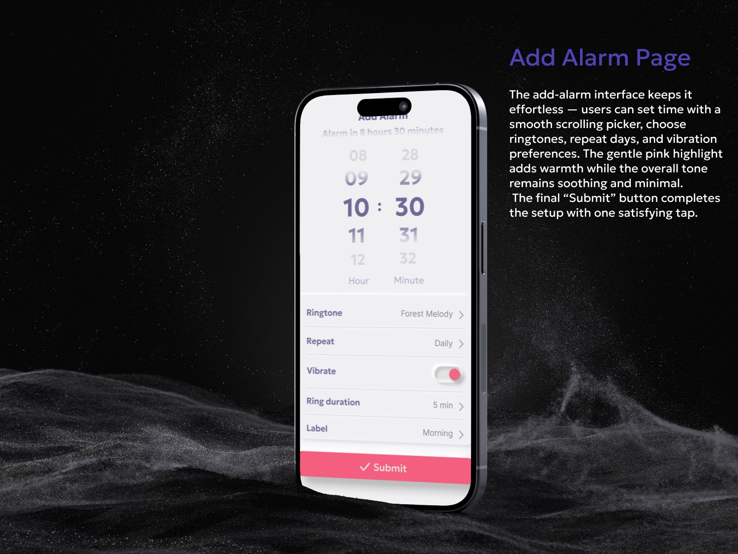 Alarm App UI Design by Jasmin Binte Showkat on Dribbble