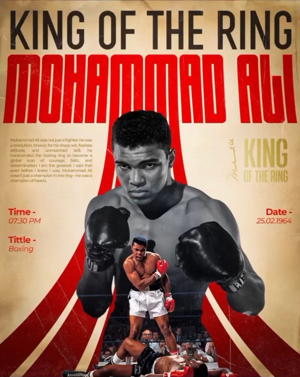Muhammad Ali Boxing Poster Design. by Anayat Haque Khan on Dribbble