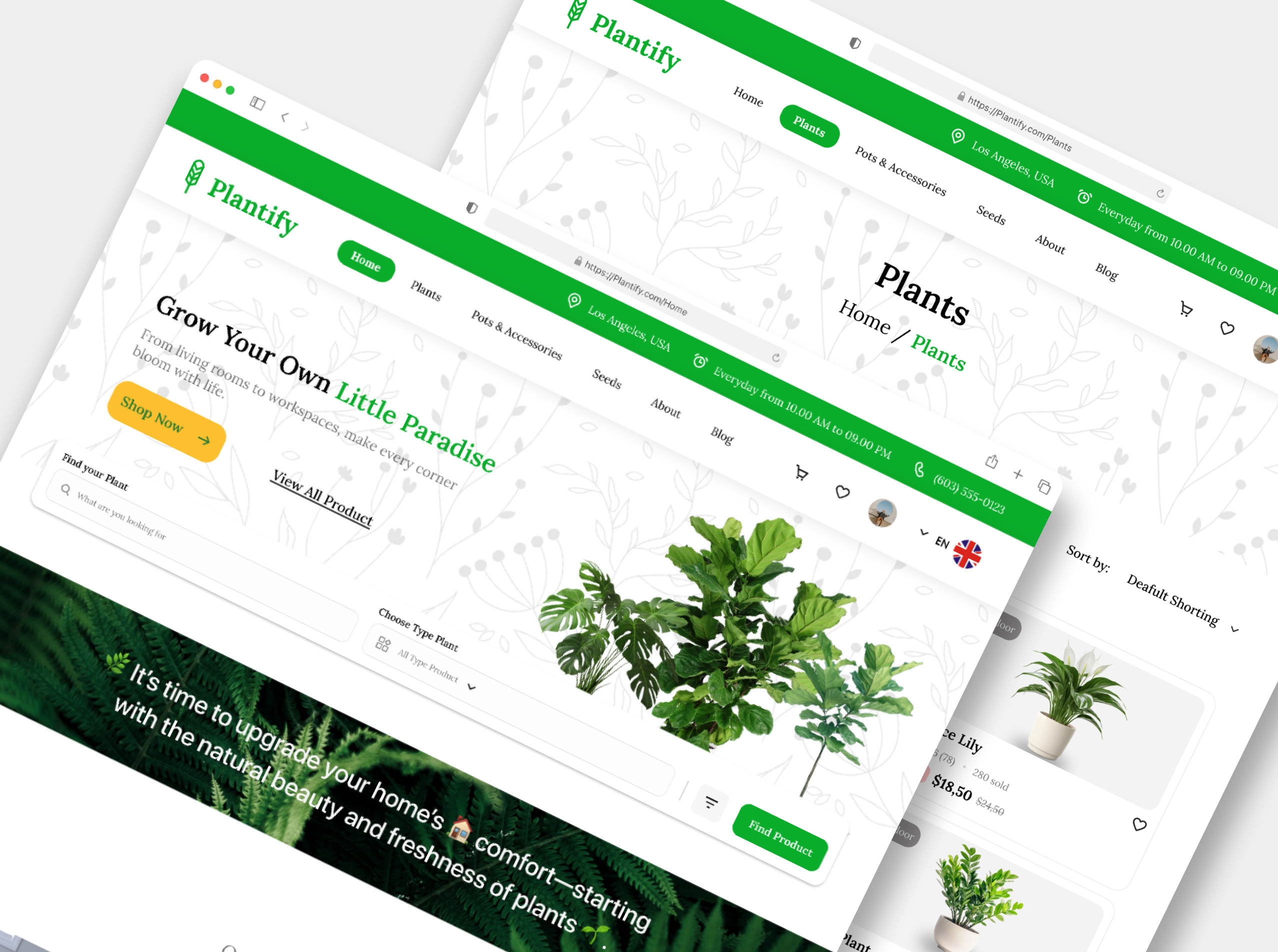 Plantify - Website E Commerce Plant Tablet Version by Novelino Jonathan ...