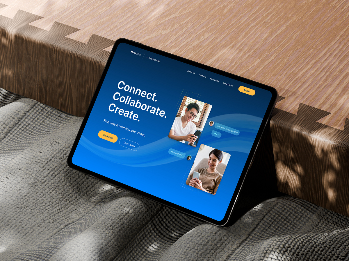 FlowChat – Website Design (Learning Project) by Nilambari Kodape on Dribbble