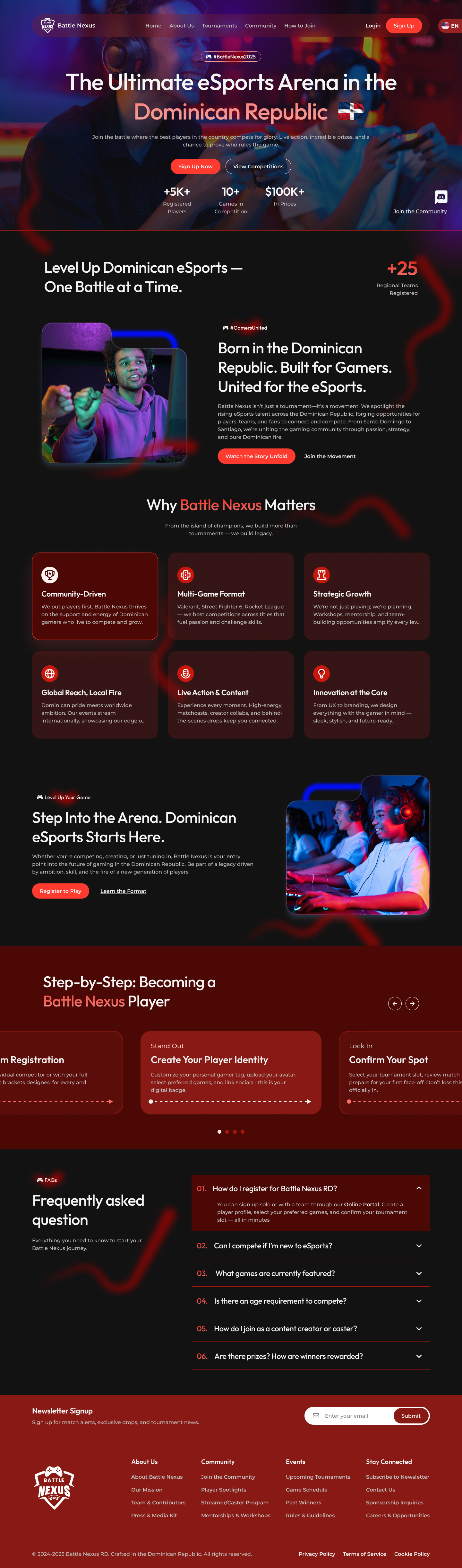 Battle Nexus RD — Dominican eSports Landing Page by Diroche Studio on ...