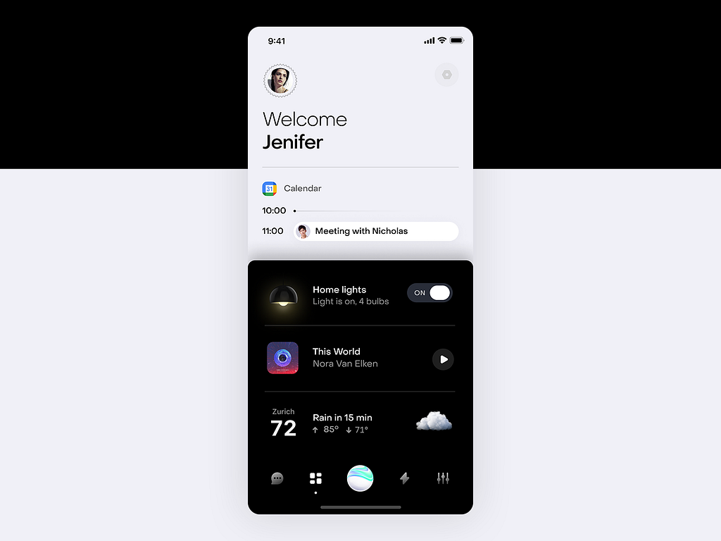 Agentic mobile UI to run AI by milkinside by Gleb Kuznetsov on Dribbble