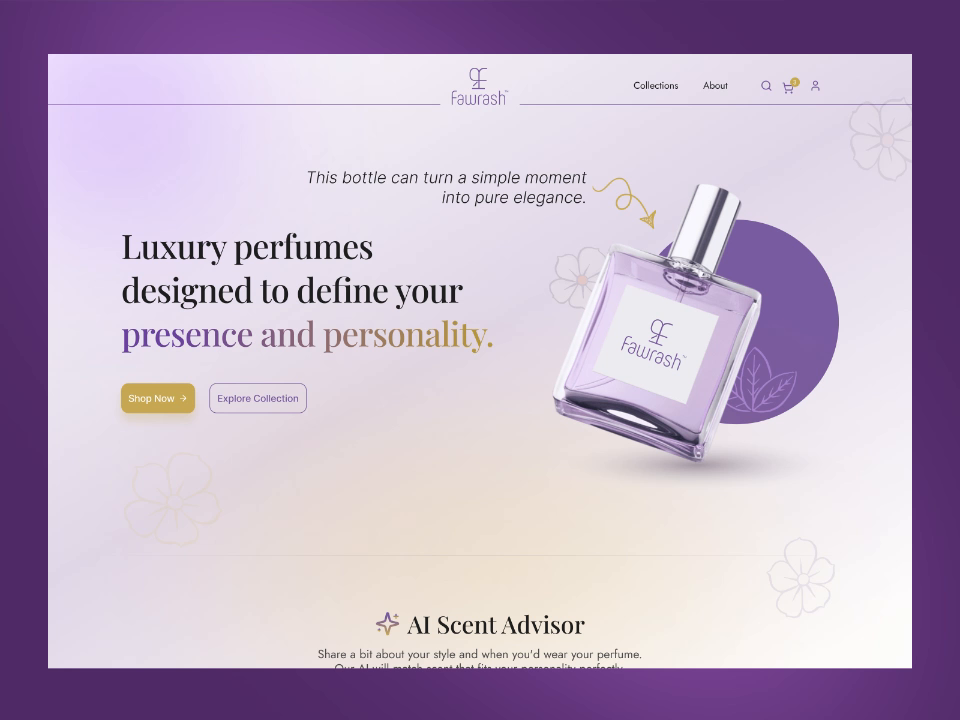 Premium Perfume Website UI/UX Design by Asif Mahmud for Nukta Solutions ...