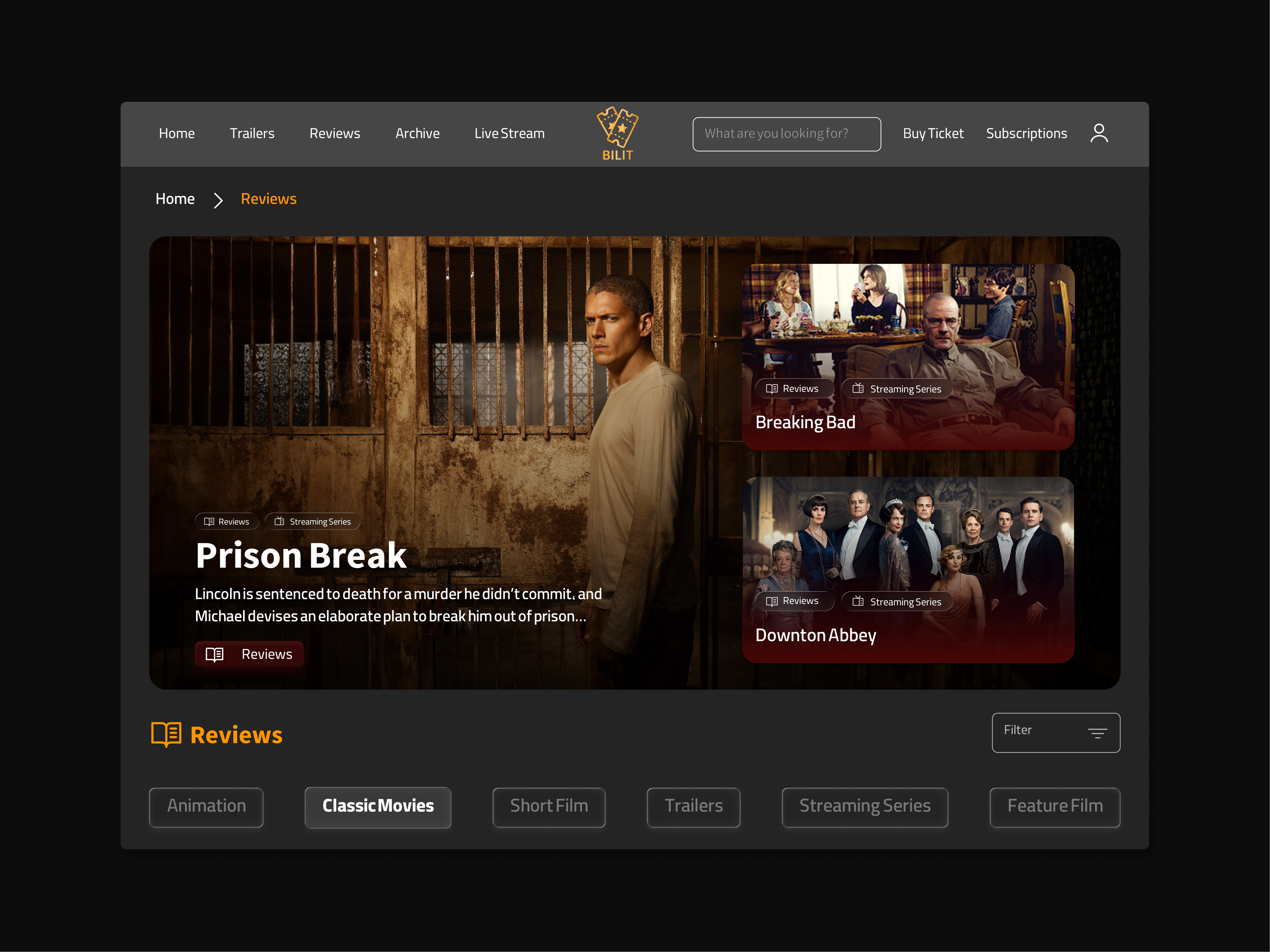 Browse thousands of Movie Review Website images for design inspiration ...