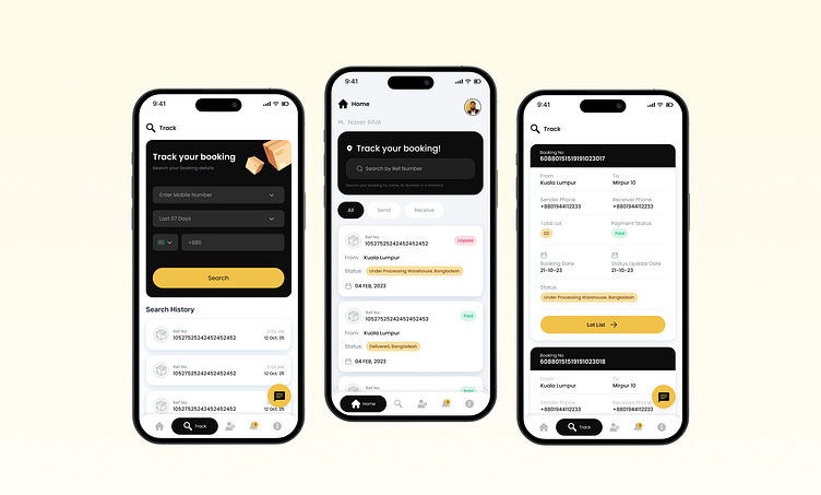 Parcel Tracking Application by Tanvir Rayhan on Dribbble
