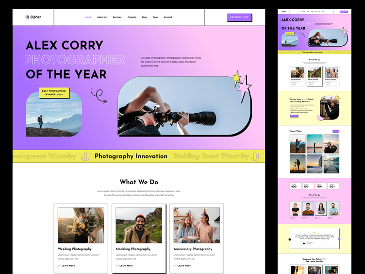 Personal Photography Website Design by MD Rony Howladar ⭐ on Dribbble