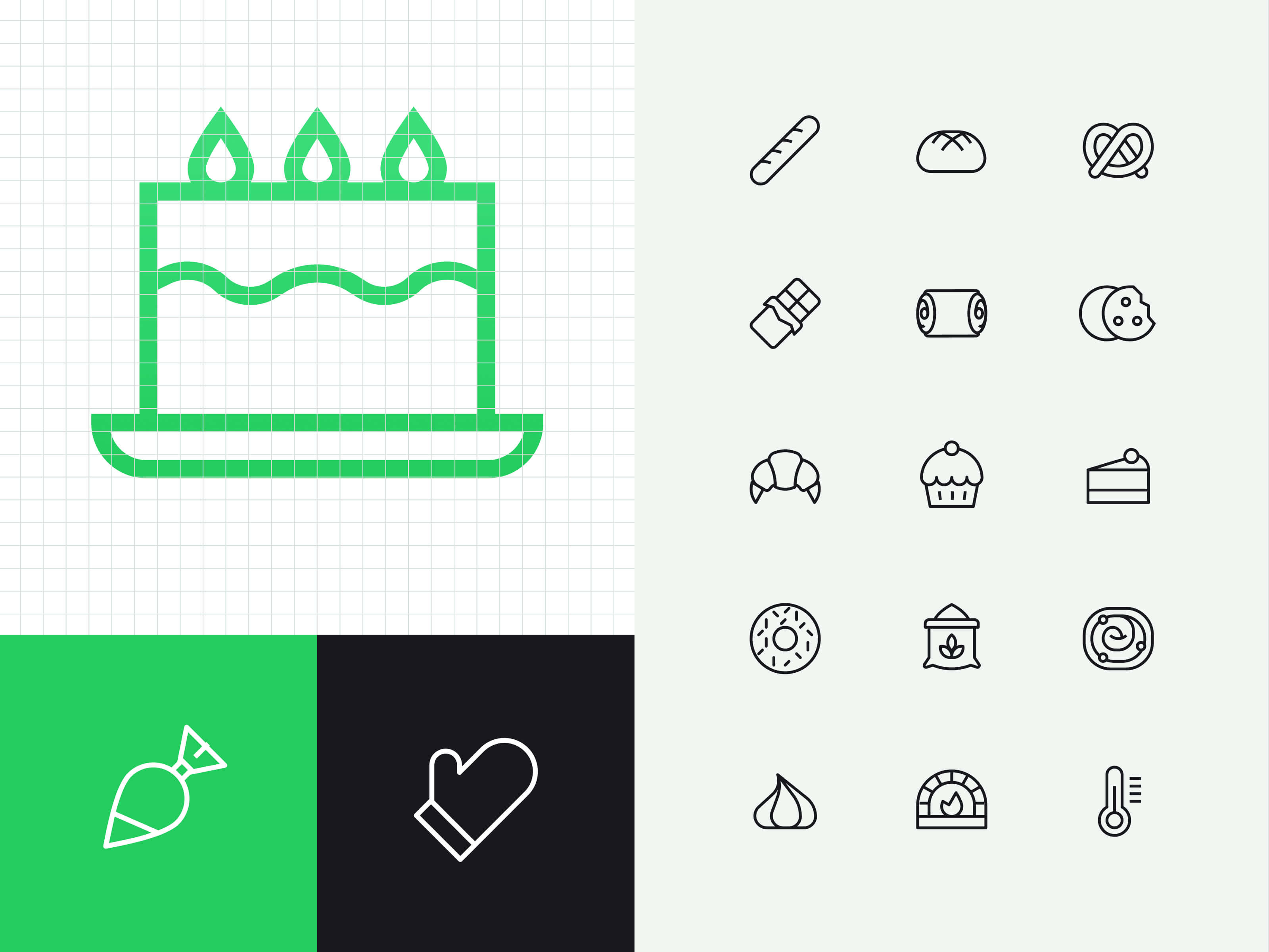 Bakery Pastry • Icon Pack by Beryl Design on Dribbble