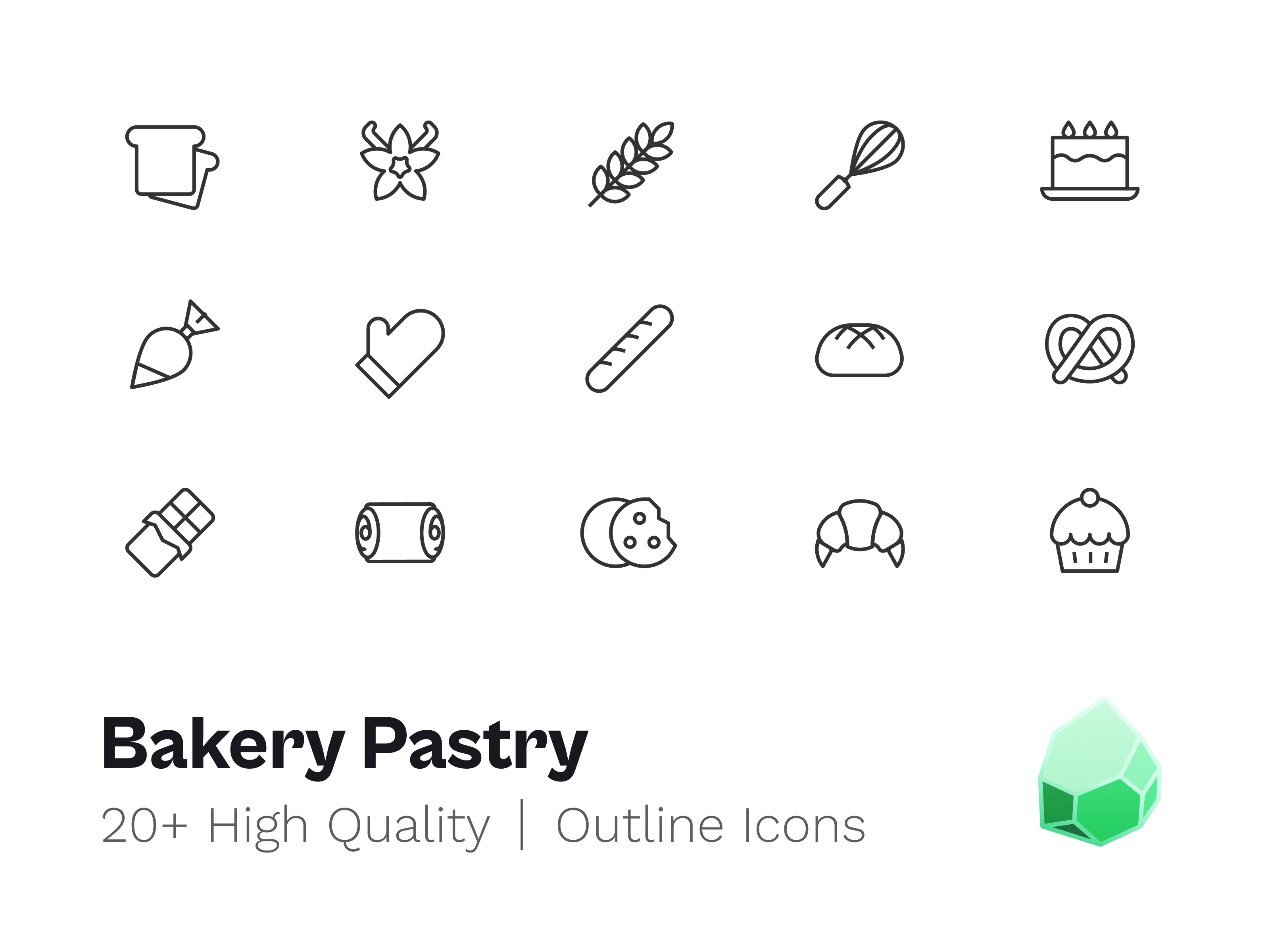 Bakery Pastry • Icon Pack by Beryl Design on Dribbble