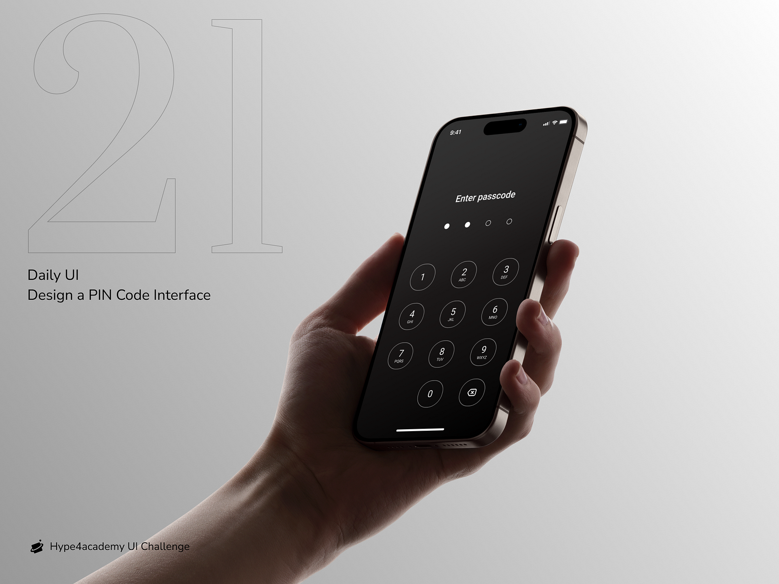 Daily UI Challenge #21 - PIN Code Interface by Yara Alkadi on Dribbble