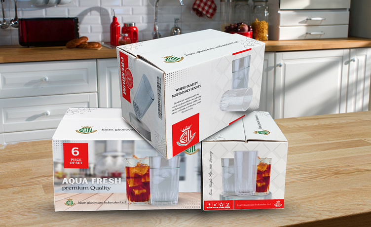 Glassware Packaging design for a glassware company by Tanjilur Rahman ...
