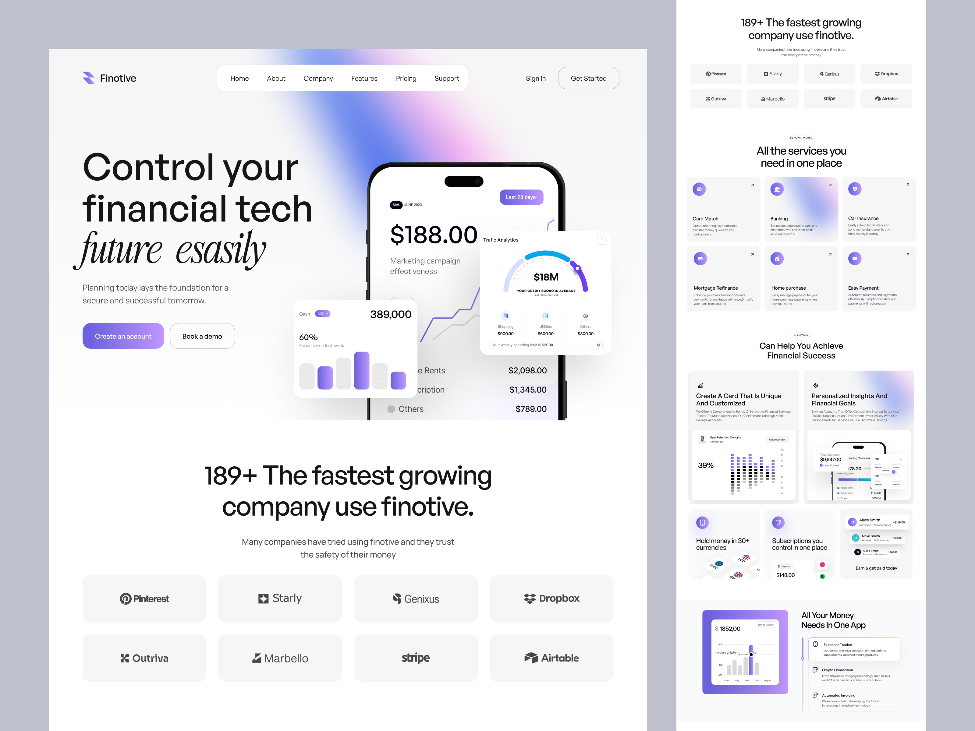 SaaS Website Design – Modern & Conversion-Focused UI by Oripio on Dribbble