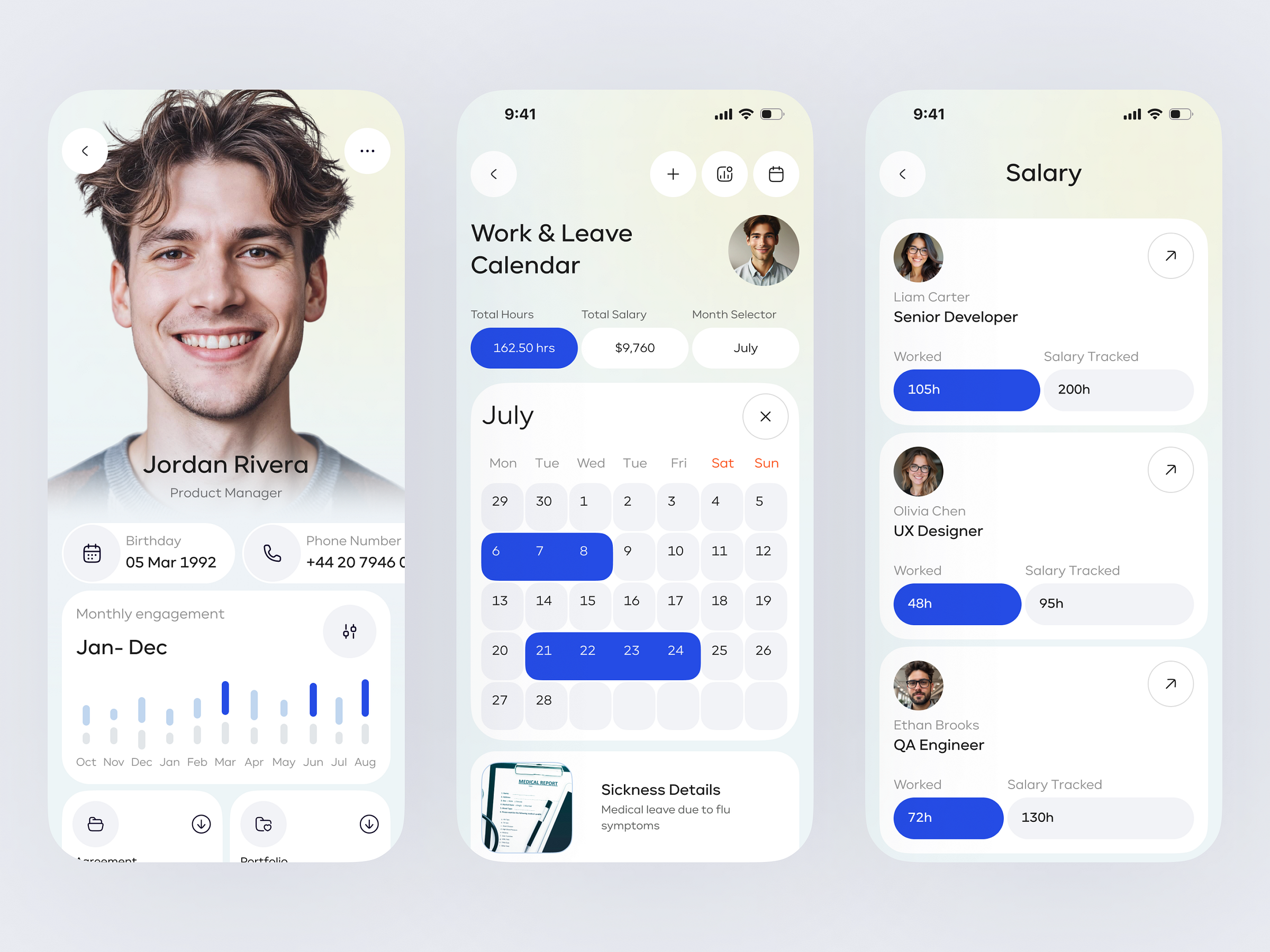 HR & Employee Management App by Farhan ahmed Jibon on Dribbble