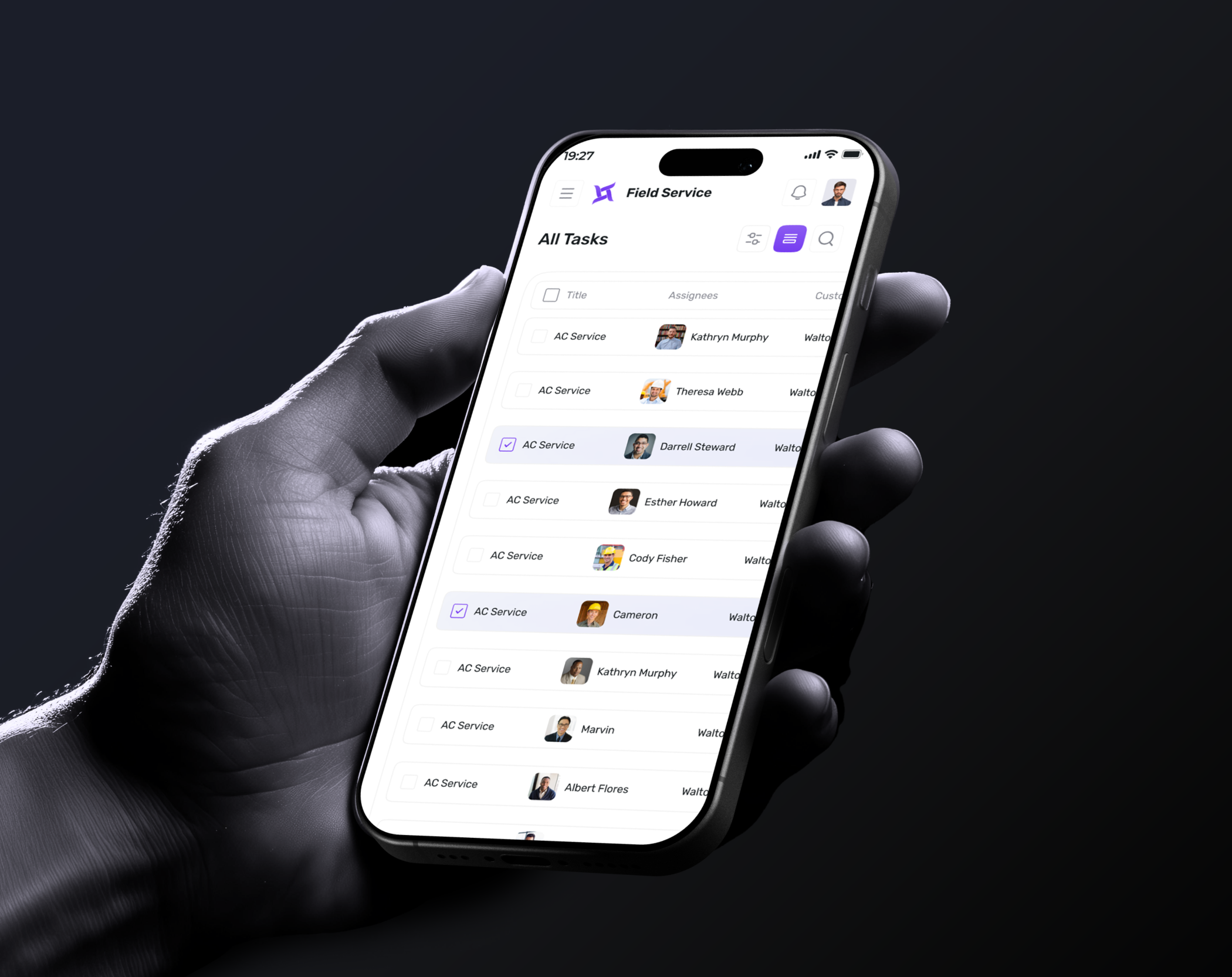 Field Service Dashboard - Task Management UI by Ashik Alahe on Dribbble