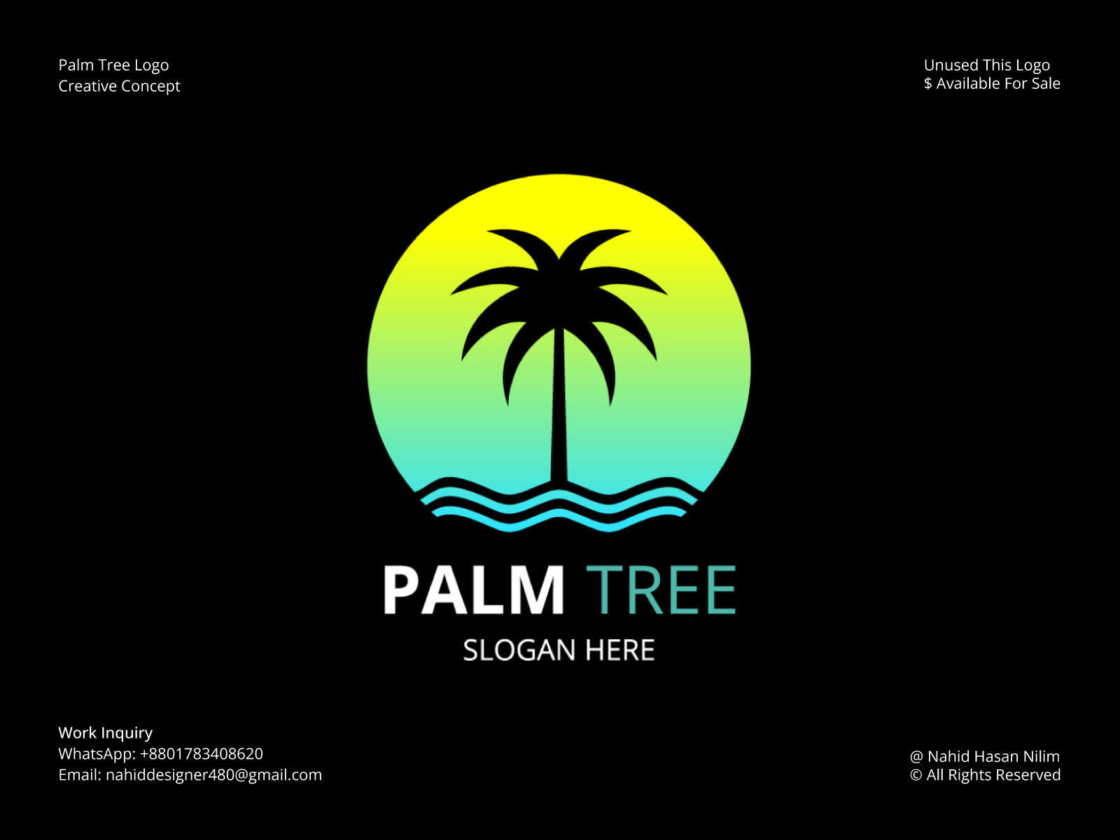 Palm Tree Logo Design Template by Nahid Hasan Nilim on Dribbble