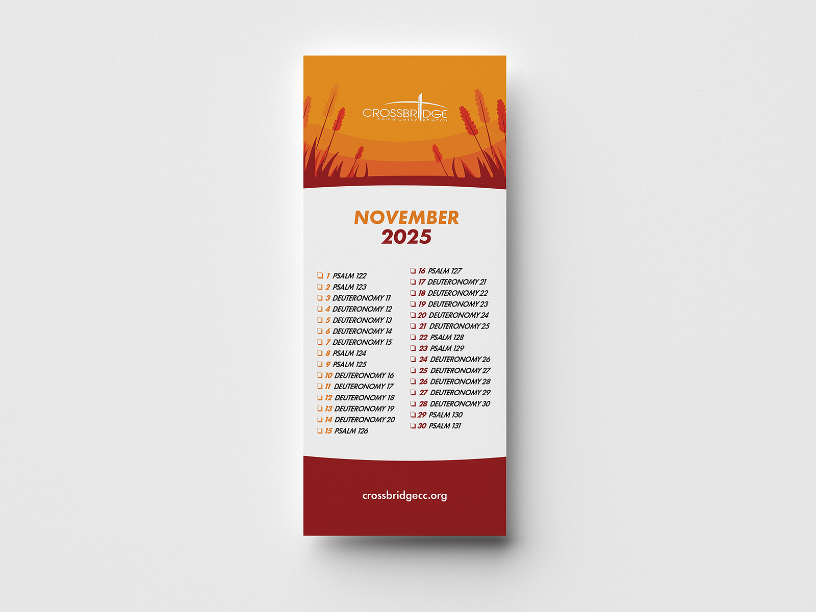 November/Harvest Bible Bookmark Design by Mike Ralph on Dribbble