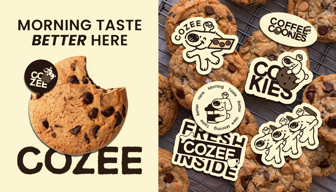 Cozee - Coffee and Cookies Cafe Branding by Yogis Dio on Dribbble