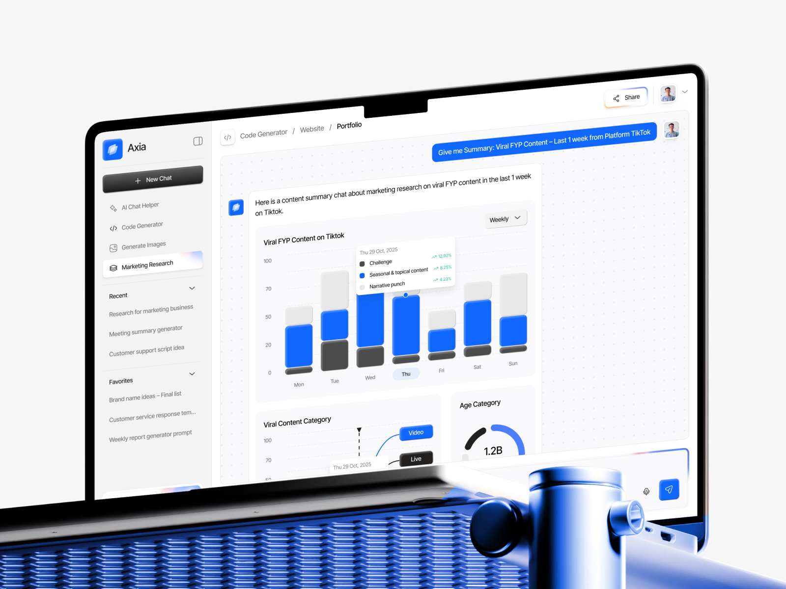 Axia - AI Chatbot Dashboard [Research] by Fajar Firmansyah for Orenji ...