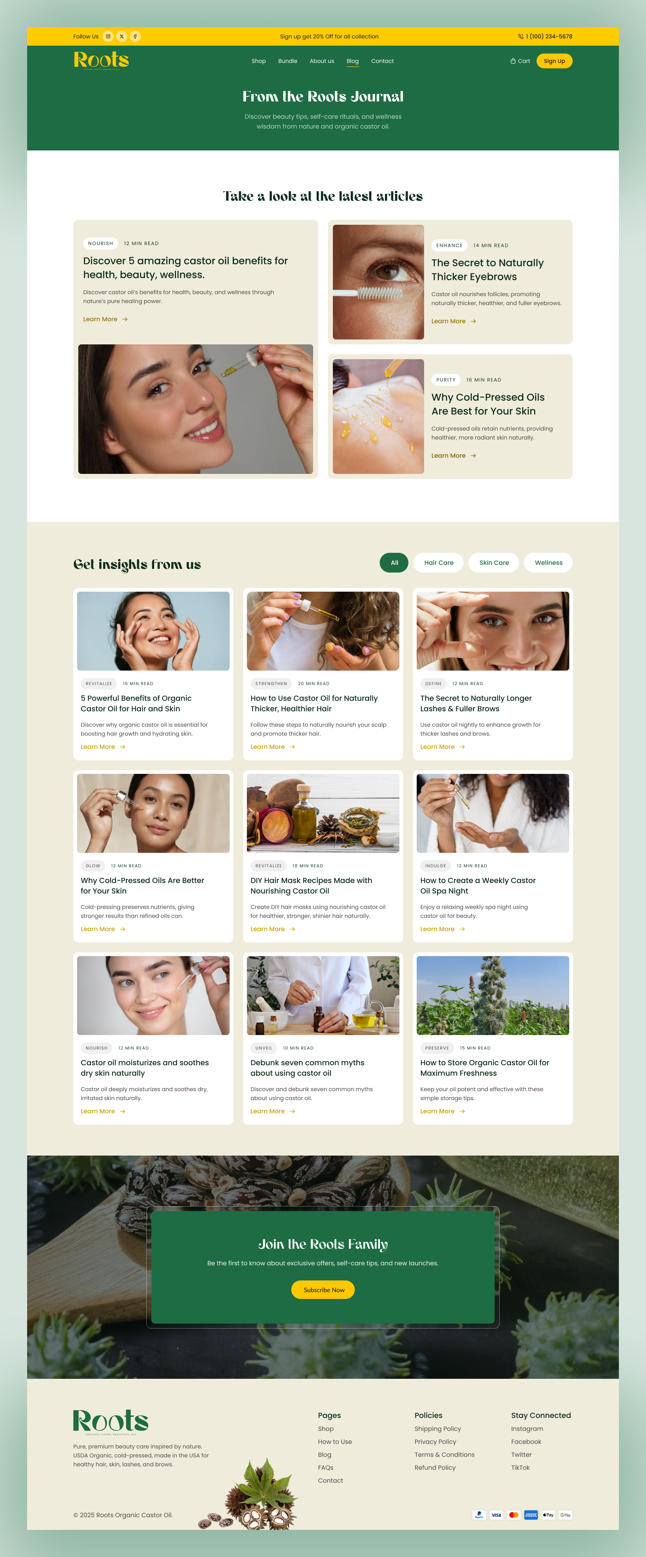 Blog Page by Aminur Rahman on Dribbble