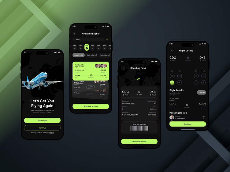 Flight Booking App Design by uxui.raha on Dribbble