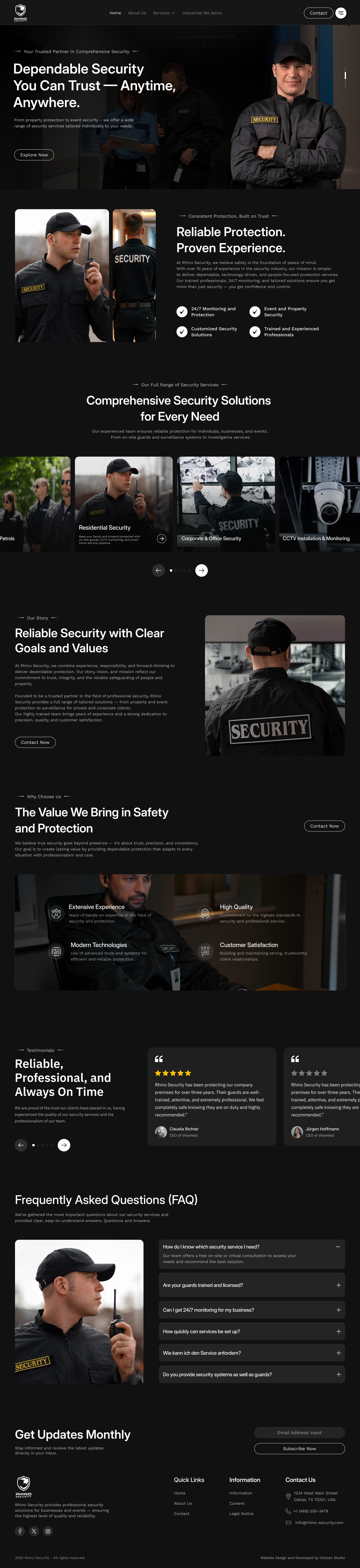 Security Company Website UI/UX Design by Anis UI/UX on Dribbble