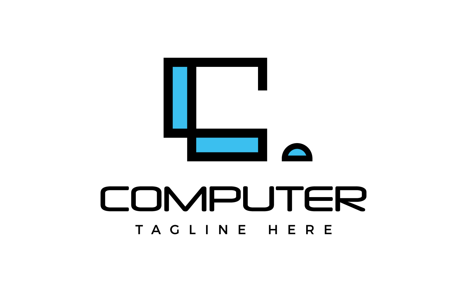 Letter C Computer Logo Design Minimal PC Logo by LOGOXpress on Dribbble