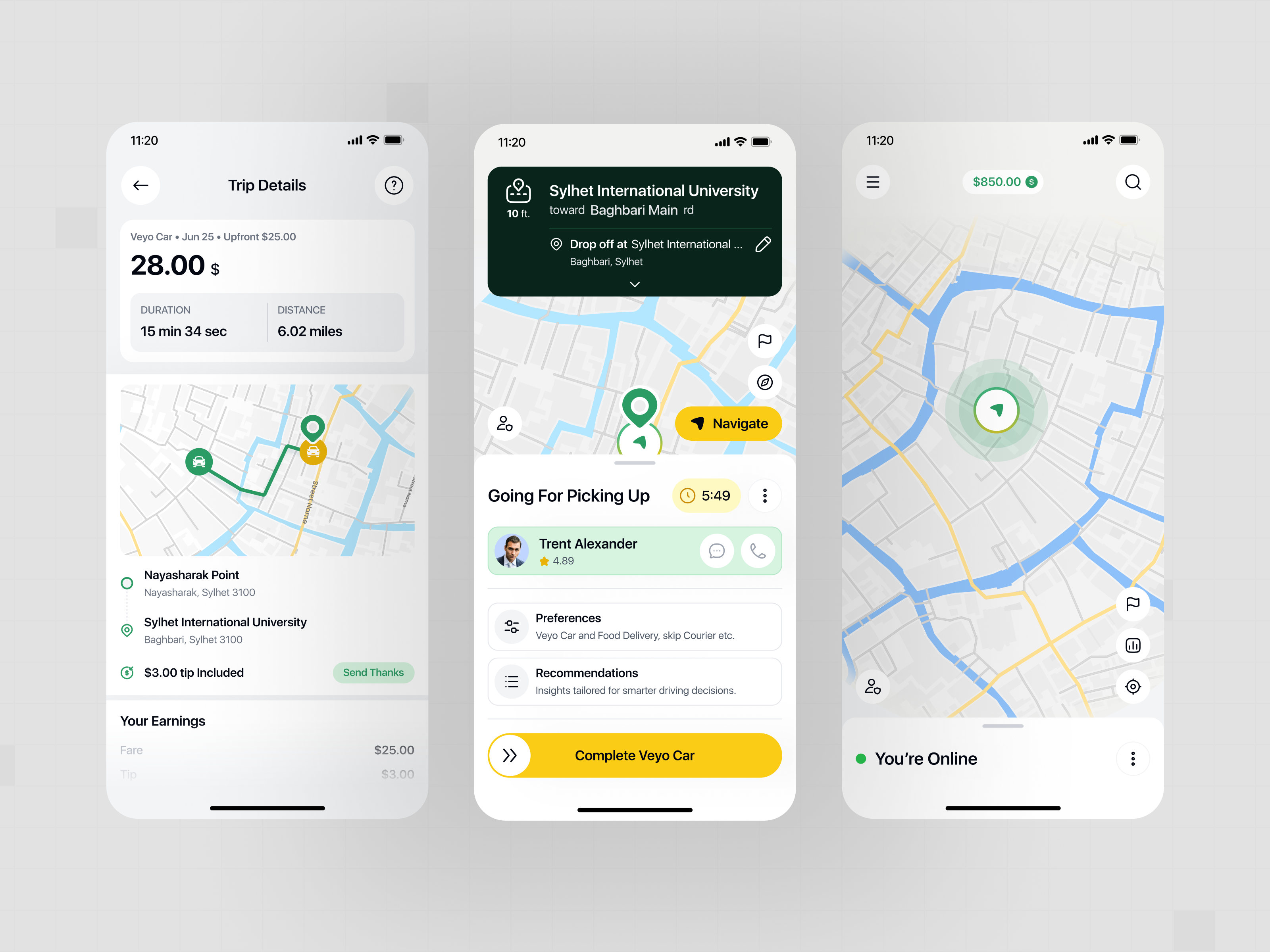 Veyo Drivers Mobile App - Trip Details by Filllo Design Agency on Dribbble