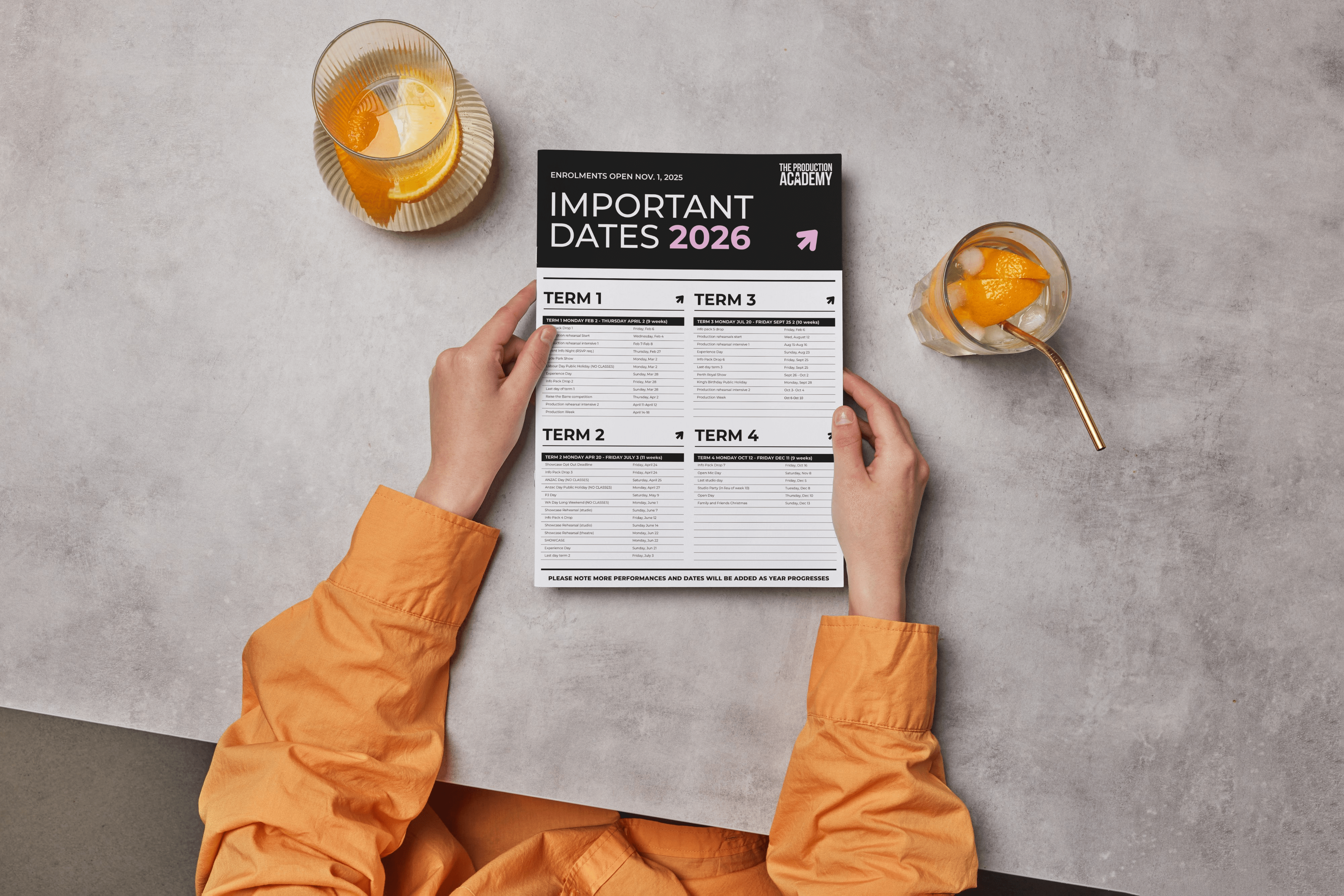 The Production Academy — 2026 Timetable & Enrolment Flyers by Muhammad ...