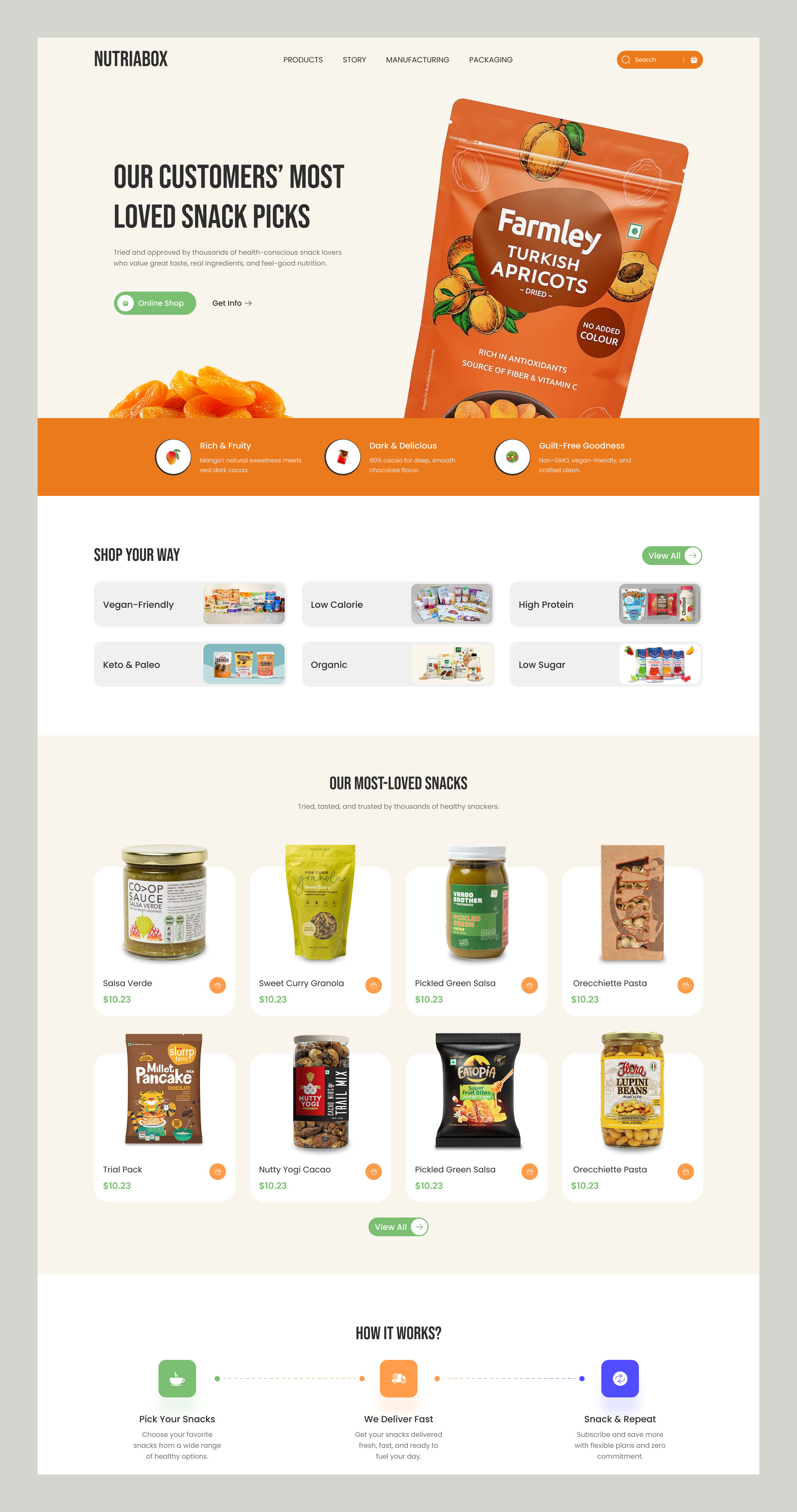 Shopify Healthy Snack Website by TARIQUL ISLAM on Dribbble