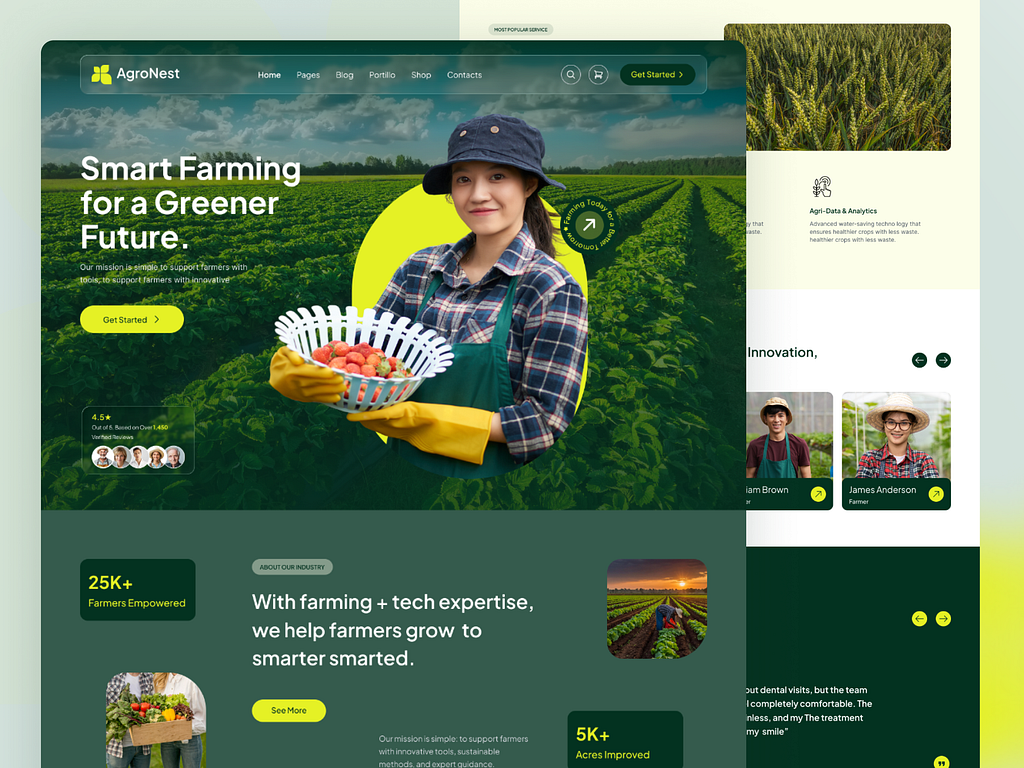 AgroNest | Agriculture Website | Smart UI/UX Design by Pixxen UI/UX for ...