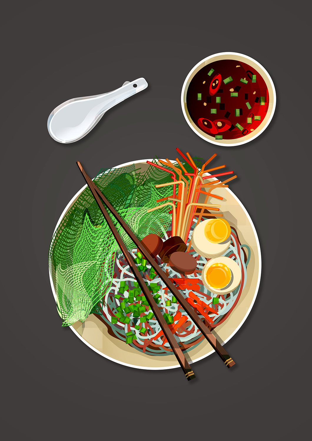 Spicy Ramen - plastic pollution menu series by Aleksandra Mikolajczak ...