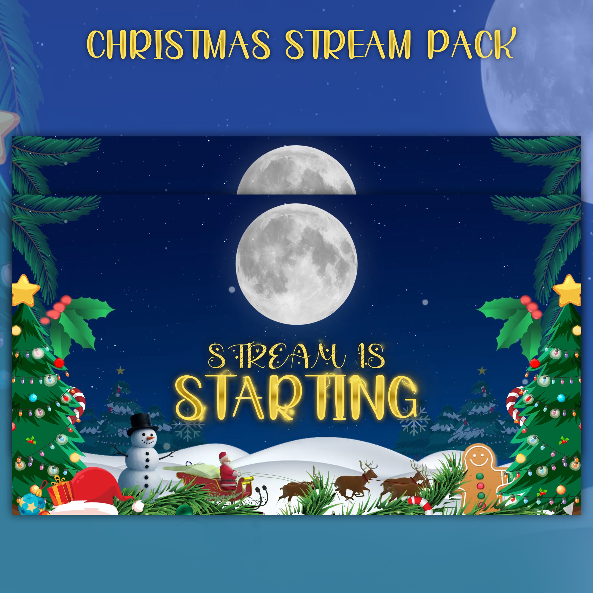 Christmas Stream Overlay I Twitch Overlay by VectorKingStudio on Dribbble