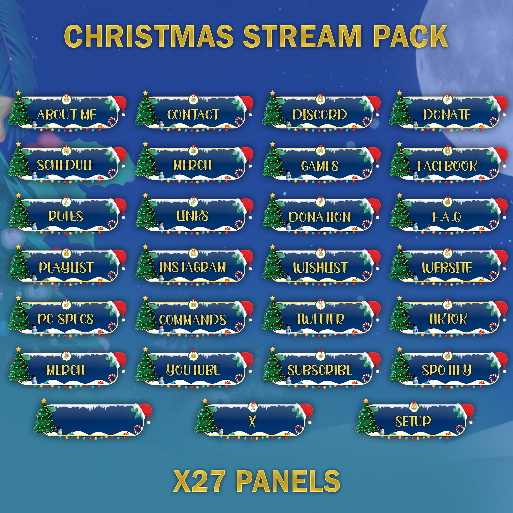 Christmas Animated Stream Package Twitch Overlay,YouTube,Kick by ...