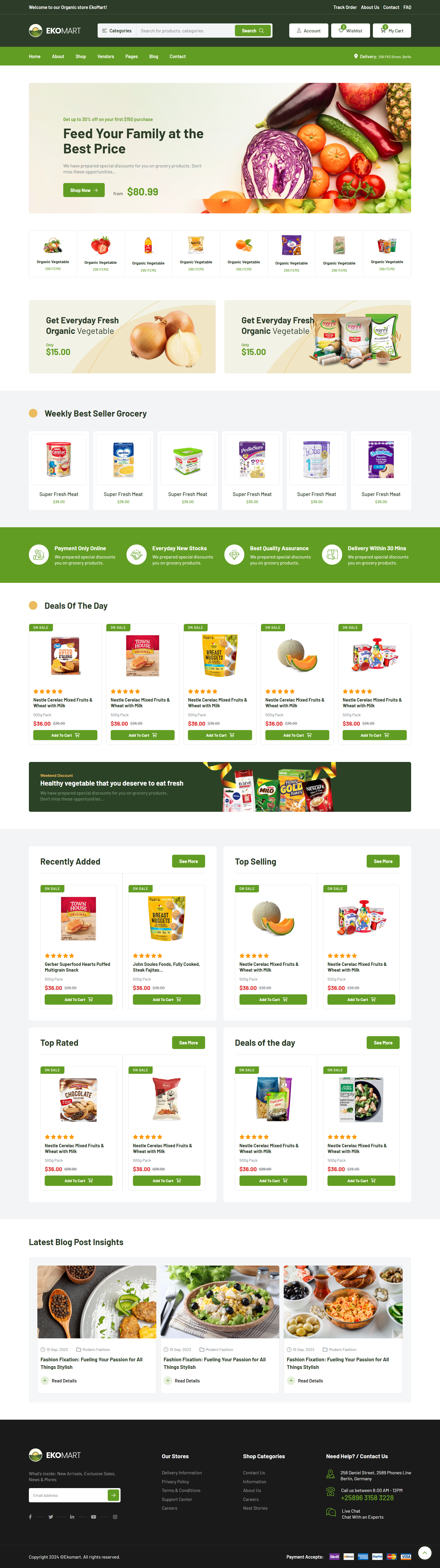 HTML Mega Mart Website by Turjo S. on Dribbble