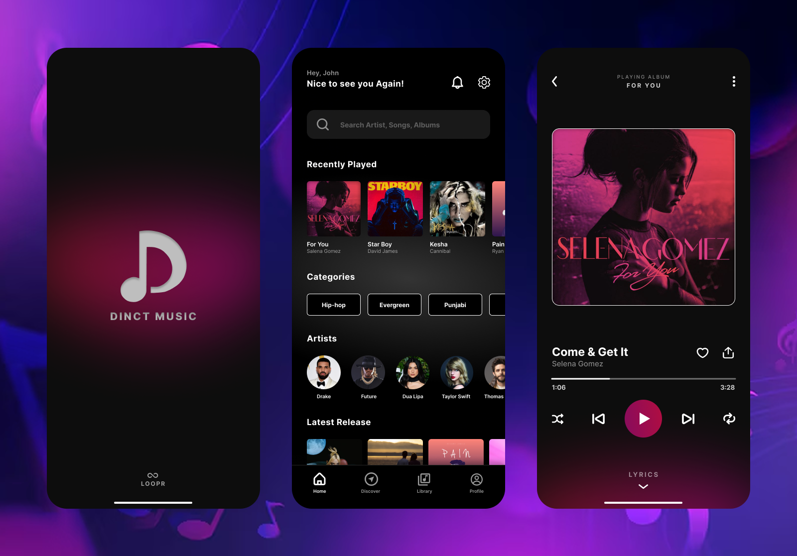 Music App Screen UI Design by Gayathiri Prakash on Dribbble