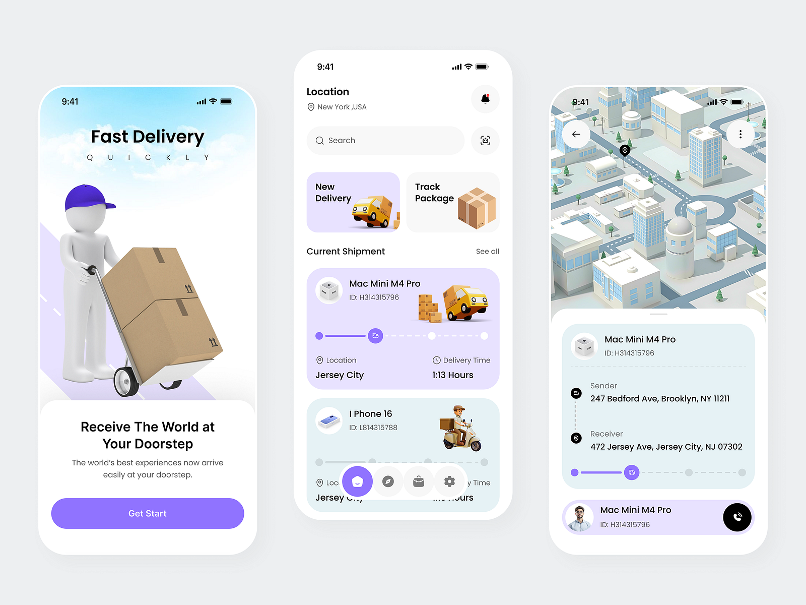 Parcel Delivery App Design by Helal Hossain on Dribbble