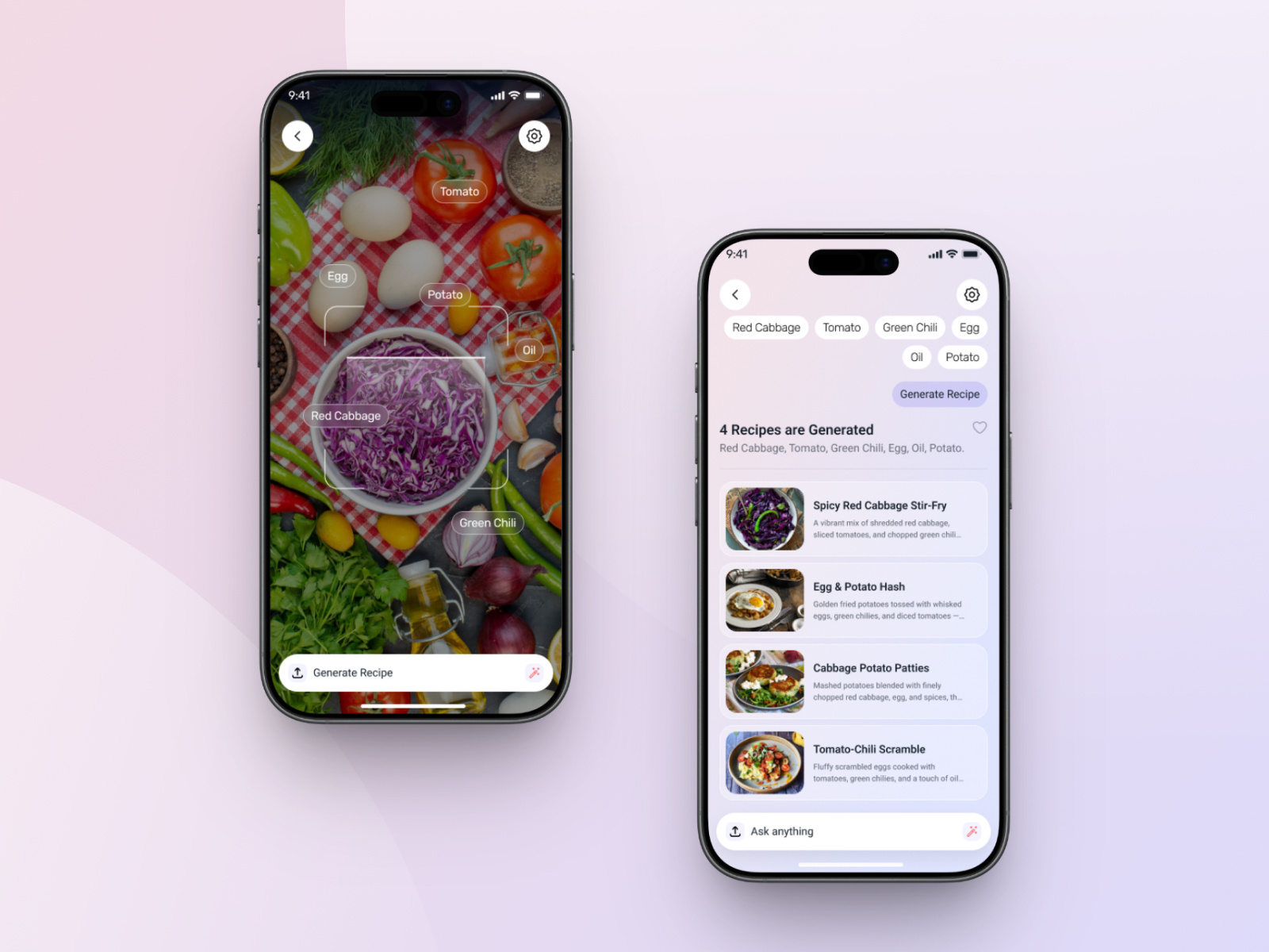 Best AI Food Recipe App UI Design by Excellent Webworld on Dribbble