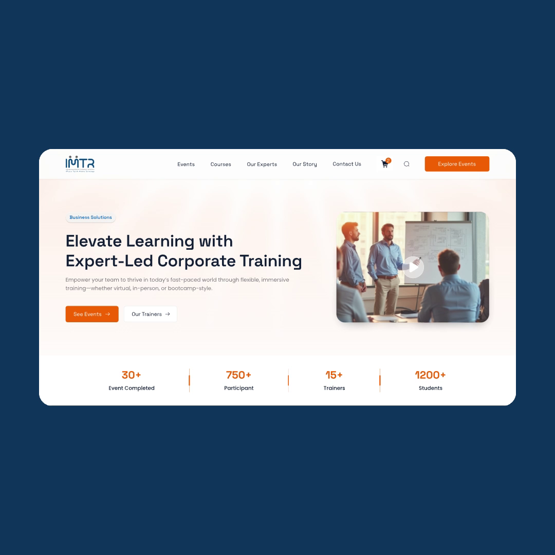 Training and Workshop Website UI/UX Design by Asif Mahmud for Nukta ...