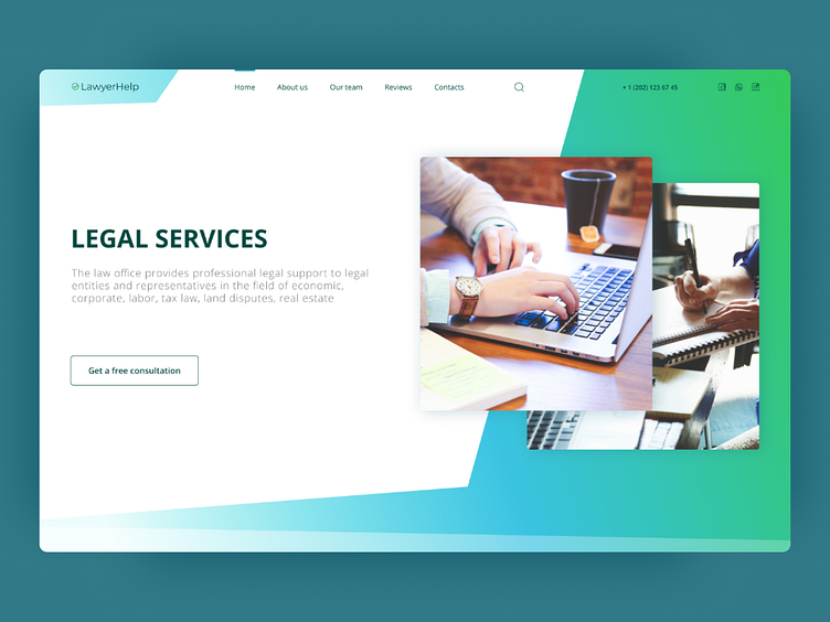 Legal services | landing page by I.Shyfryna on Dribbble