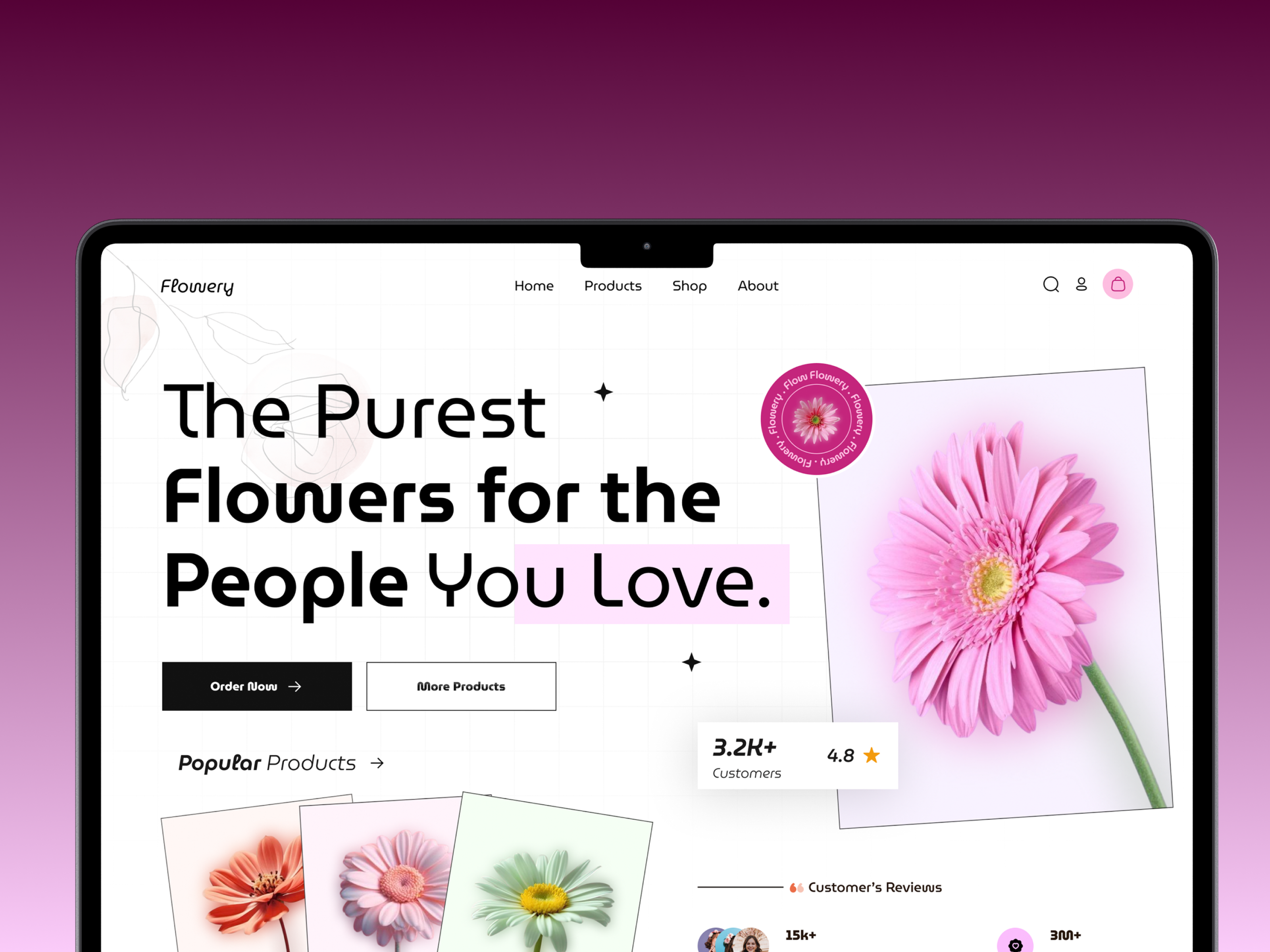 Flower shop web ui design by Roohi Koohi on Dribbble
