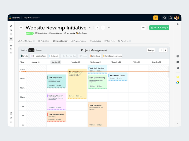 TaskFlow – Project Management Dashboard UI by Master Creationz -Global ...