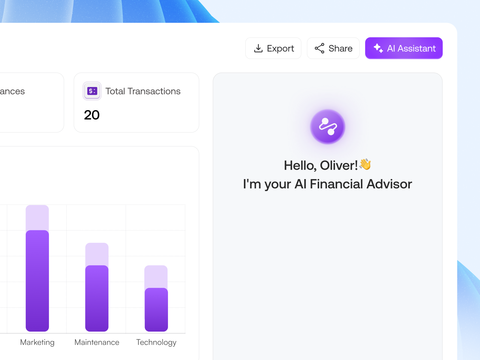 Smart Finance Tracking Dashboard by Alfina Rizky for Mikan Team on Dribbble