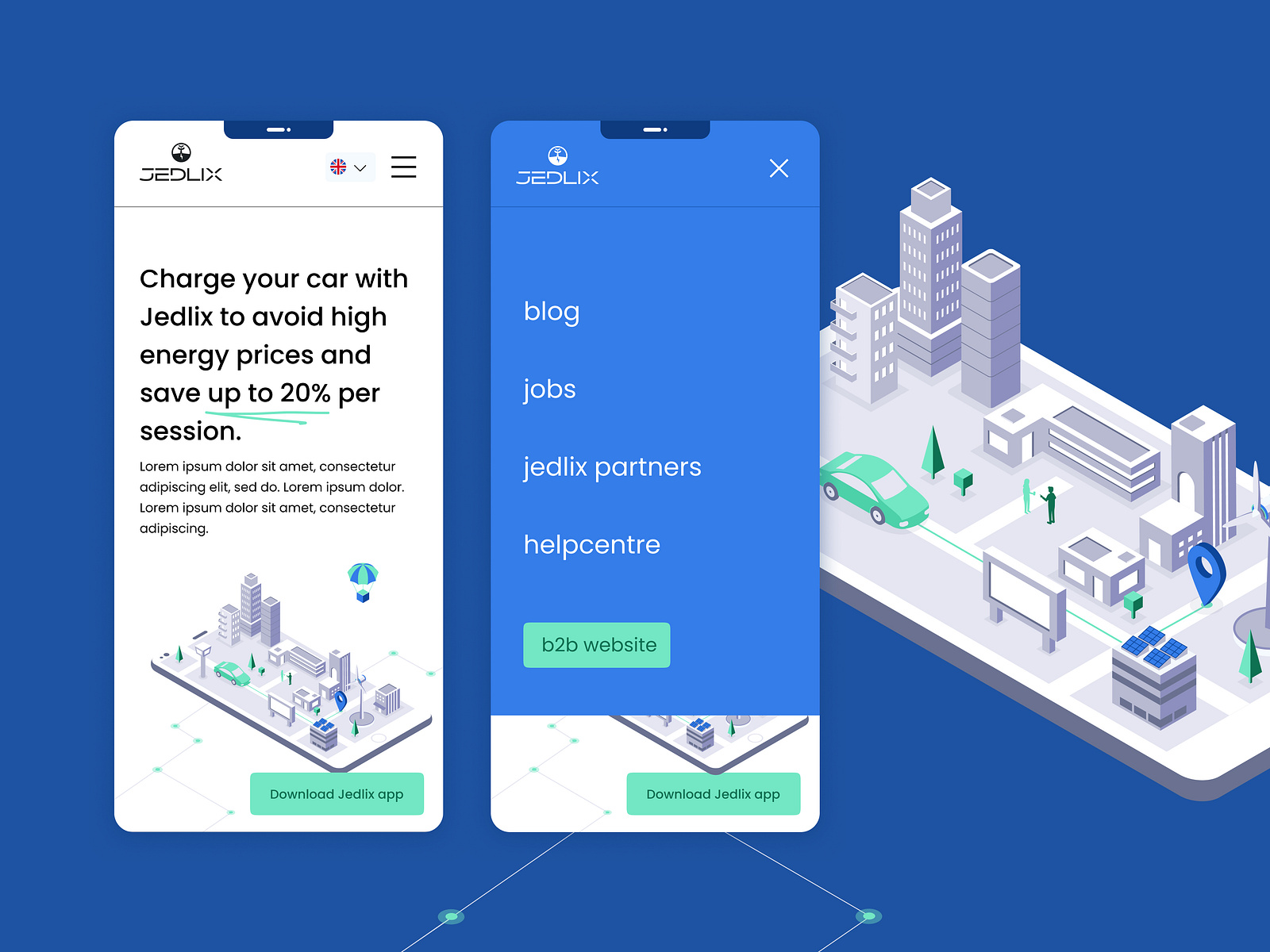 Jedlix website by Isis Dankers on Dribbble