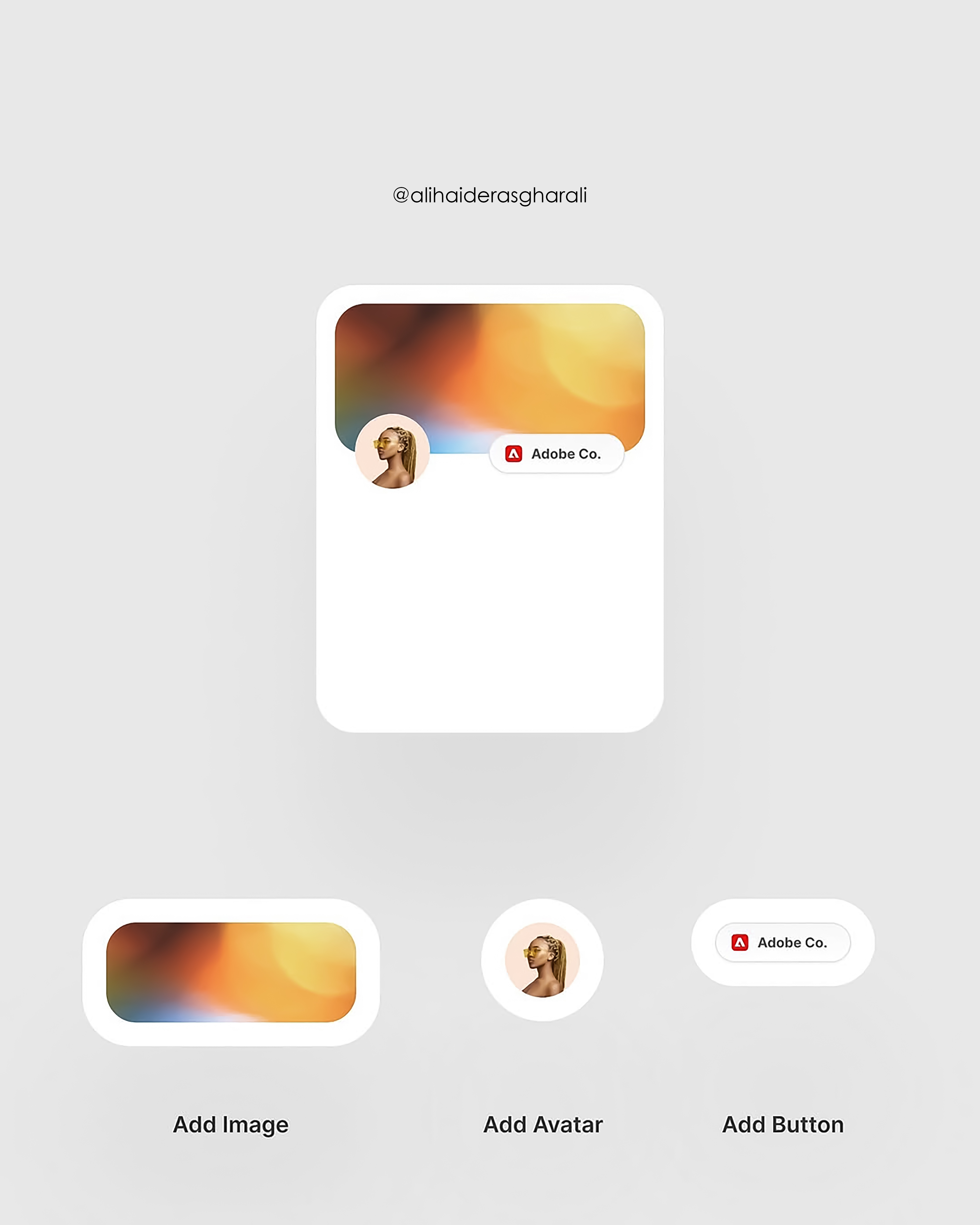 Profile Card – Modern UI/UX Design Concept by Ali Haider Asghar Ali on ...