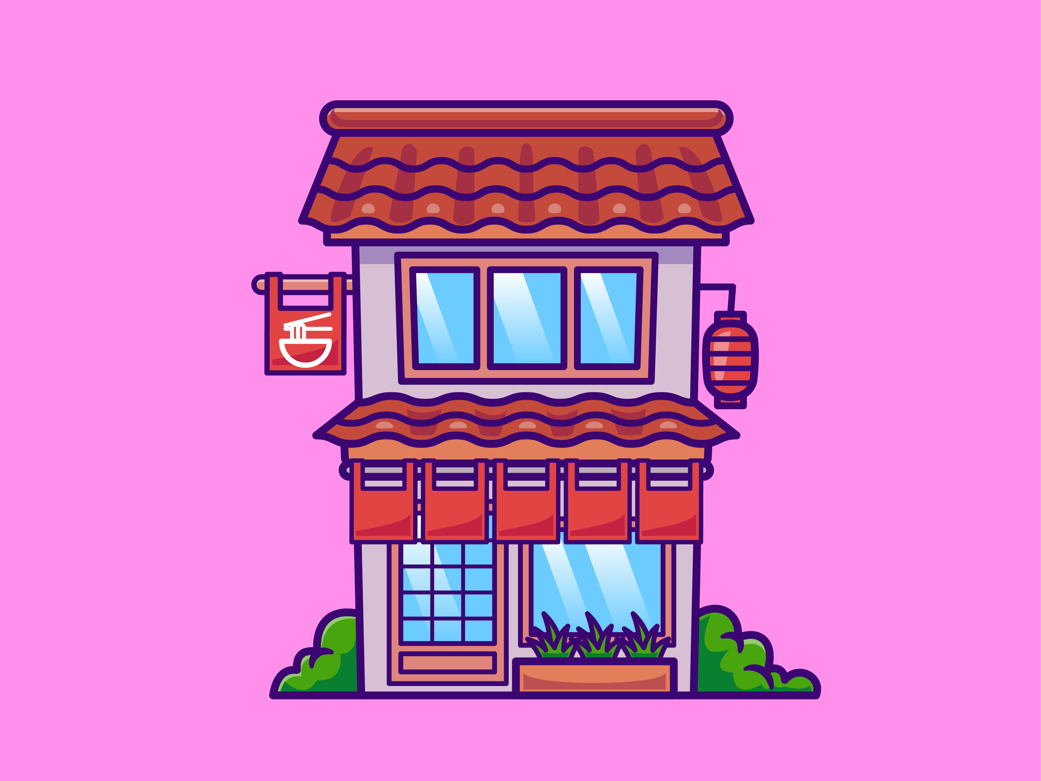 Cafe House Building☕🏠🌿 by catalyst on Dribbble