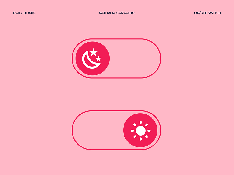Daily UI #15: On/Off Switch by Nathália Carvalho on Dribbble