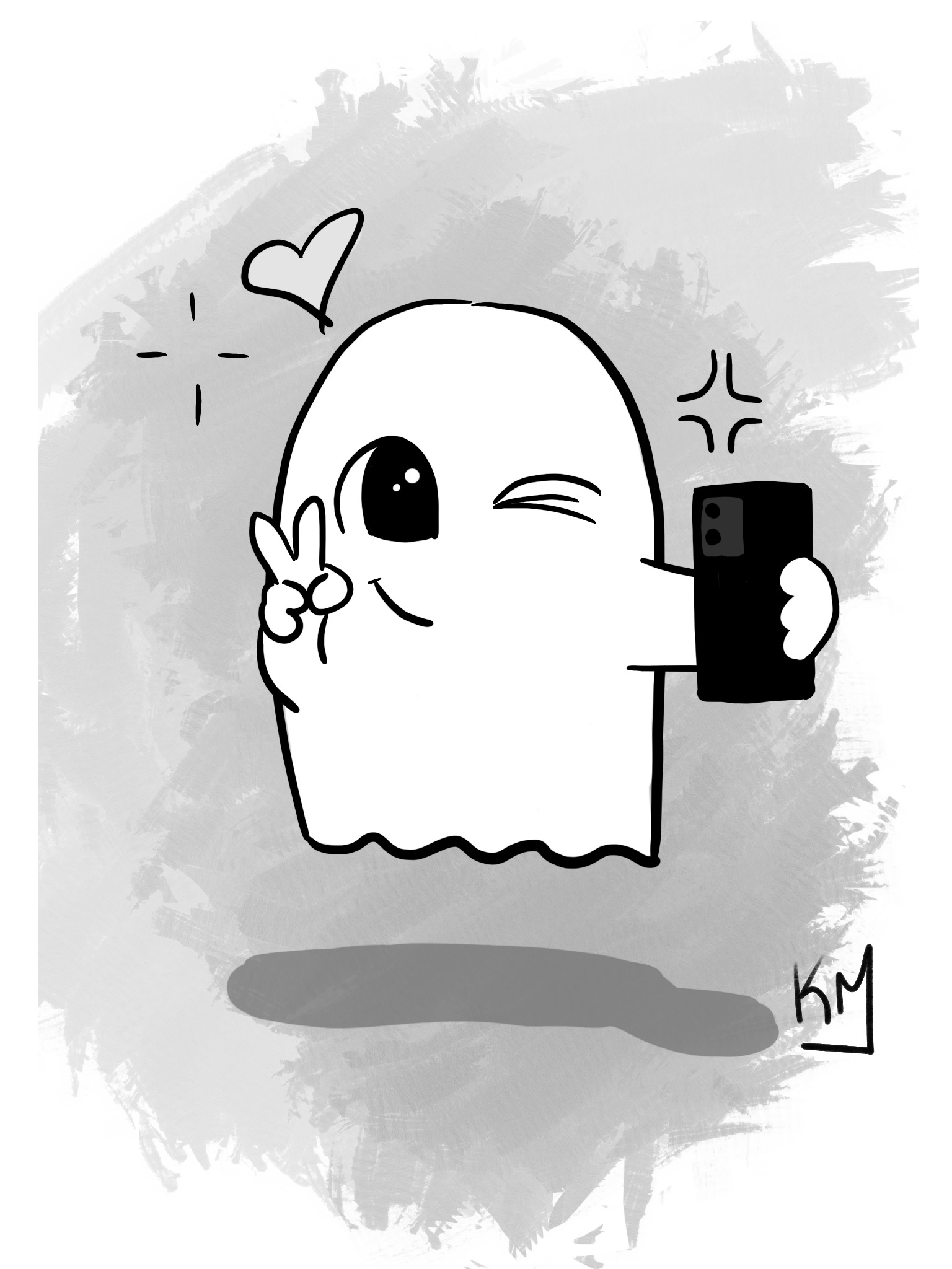 Ghost Selfie by Kelly Nussbaum on Dribbble